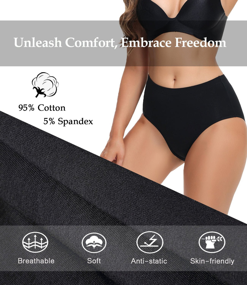 wirarpa Women's Cotton High Waisted Underwear Full Coverage Cotton Bri – Wirarpa Apparel, Inc.